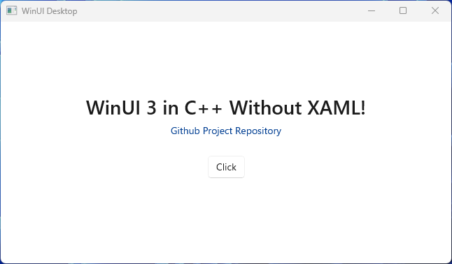 WinUI 3 in C++ Without XAML | winui3-without-xaml